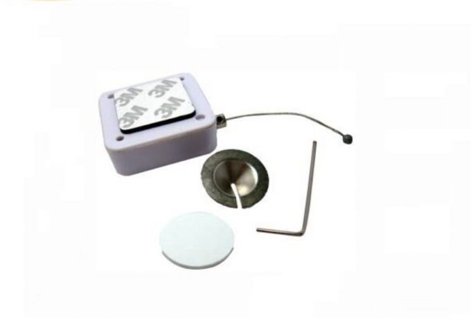 Anti theft security tether steel cable retractable pull reel box anti ...